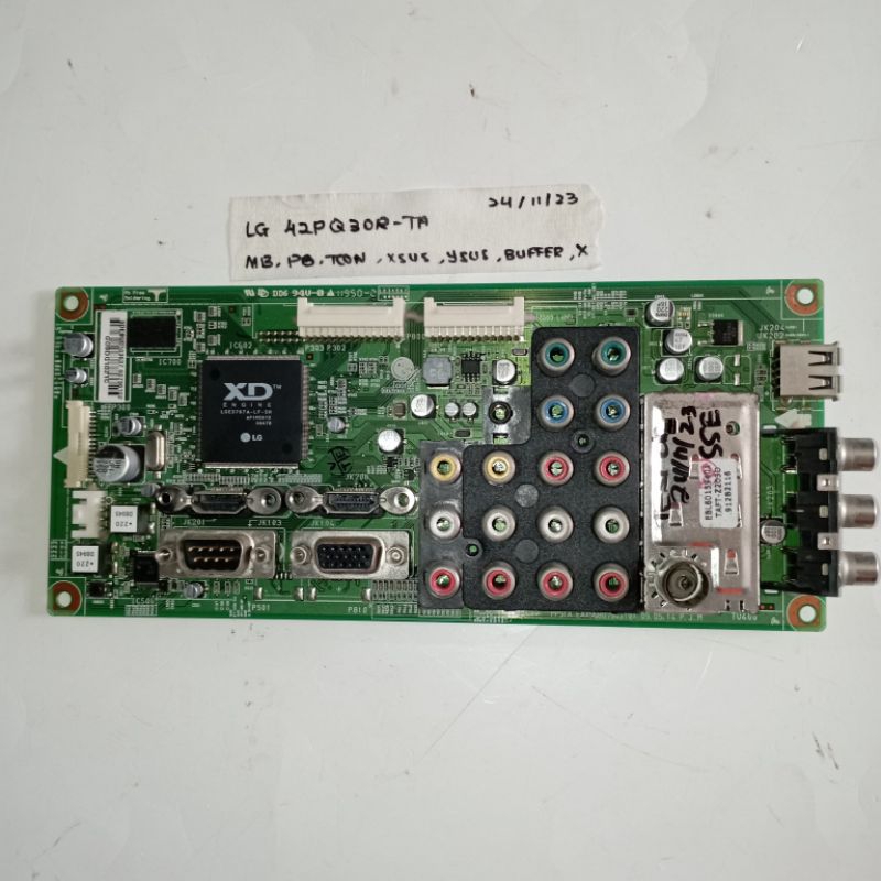 LG 42PQ30R-TA/MAINBOARD/POWERBOARD/TCON/YSUS BOARD/X BOARD/BUFFER BOARD ...