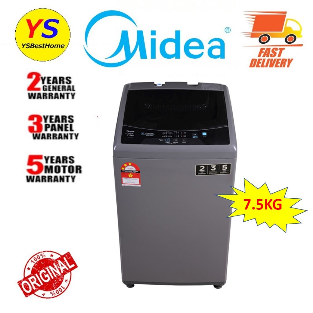MIDEA 7.5KG / 8.5KG FULLY AUTO WASHING MACHINE MA100W75/ MA102W75(NEW) / MFW-EC750 / MA100W85 ...