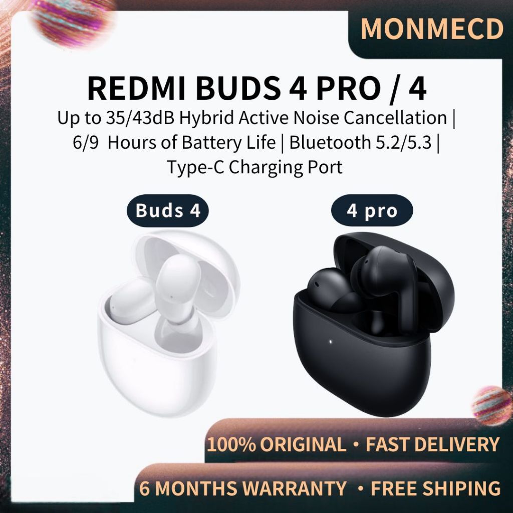 Xiaomi Redmi Buds 4pro / 4 Wireless Earphone Bluetooth Headphones 35 ...