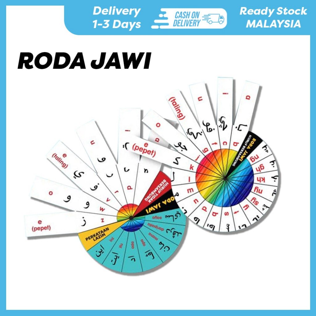 [MOMMY HAPPY] RODA JAWI | ALAT BANTU MENGAJAR | MEMBACA | PRASEKOLAH | PELAJARAN JAWI | | Shopee ...