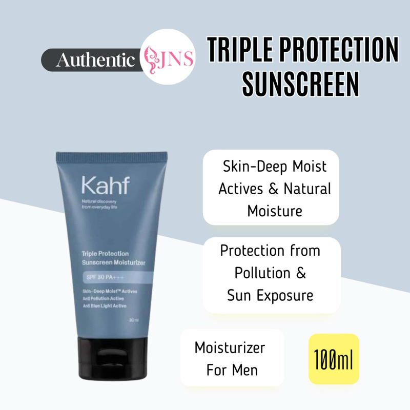 Kahf Triple Protection Sunscreen Moisturizer SPF 30 PA++/ Men's ...