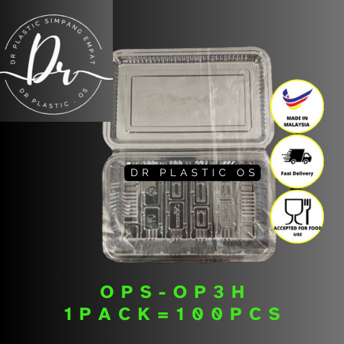 OPS - OP3H - 100pcs BENXON Plastic Tray [ 100pcs± ] Bakery Disposable ...