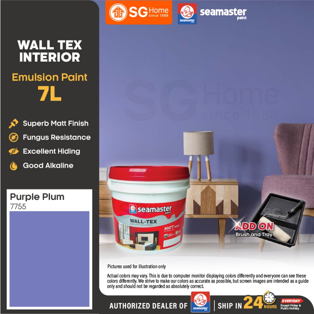 [READY STOCK] Seamaster Paint Wall Tex Emulsion Paint 7700 Series (7L ...