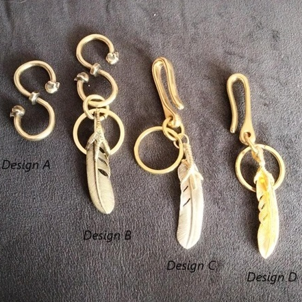 Solid Brass S Hook Key Chain Key Holder DIY Crafter Accessories ...