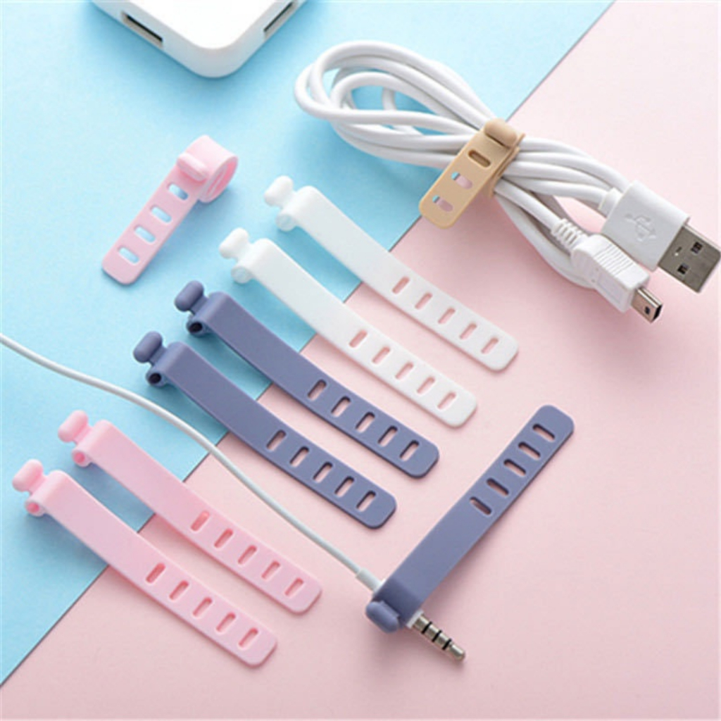 𝐄𝐀𝐒𝐘 𝐀𝐃𝐉𝐔𝐒𝐓𝐌𝐄𝐍𝐓 Winder Cable Tie Silicone Headphone Wire Cord Holder ...