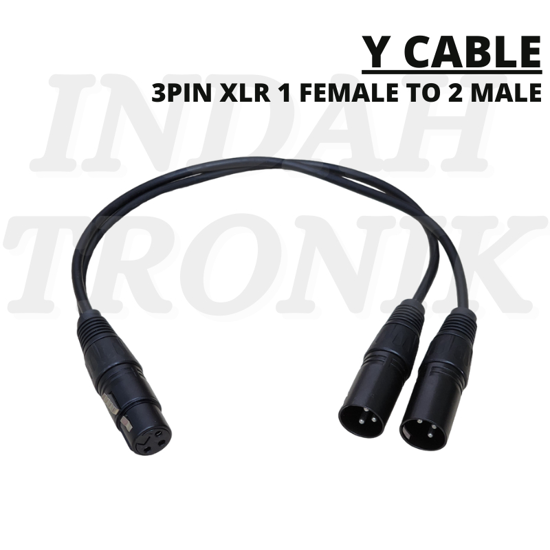 Y Signal Cable With XLR Female to Dual XLR Male For Mixer / Amplifier ...