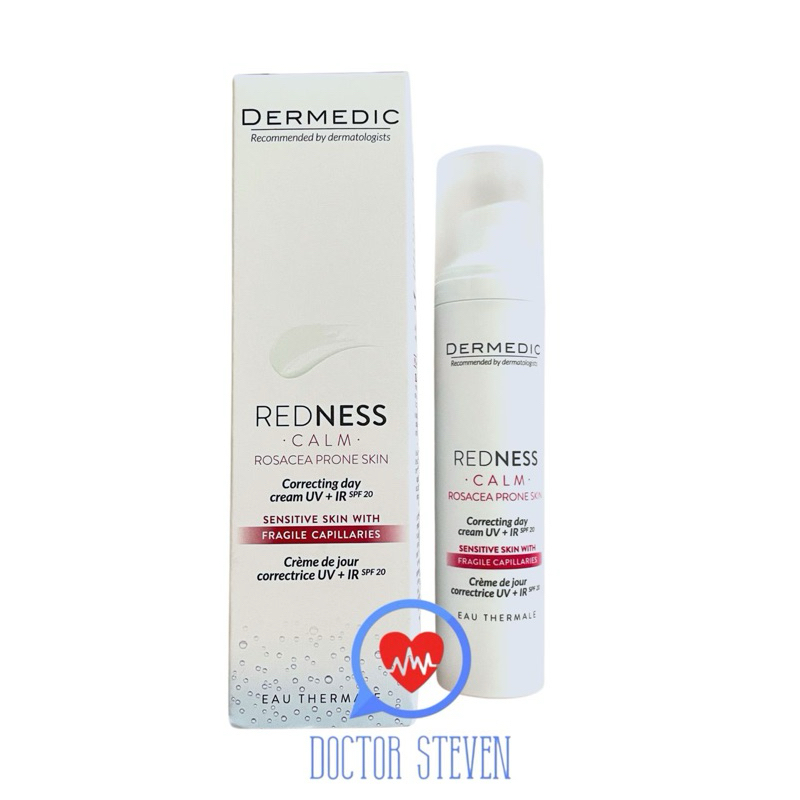 (DR STEVEN) Dermedic Redness Calm Correcting Day Cream UV IR SPF20 40ml ...