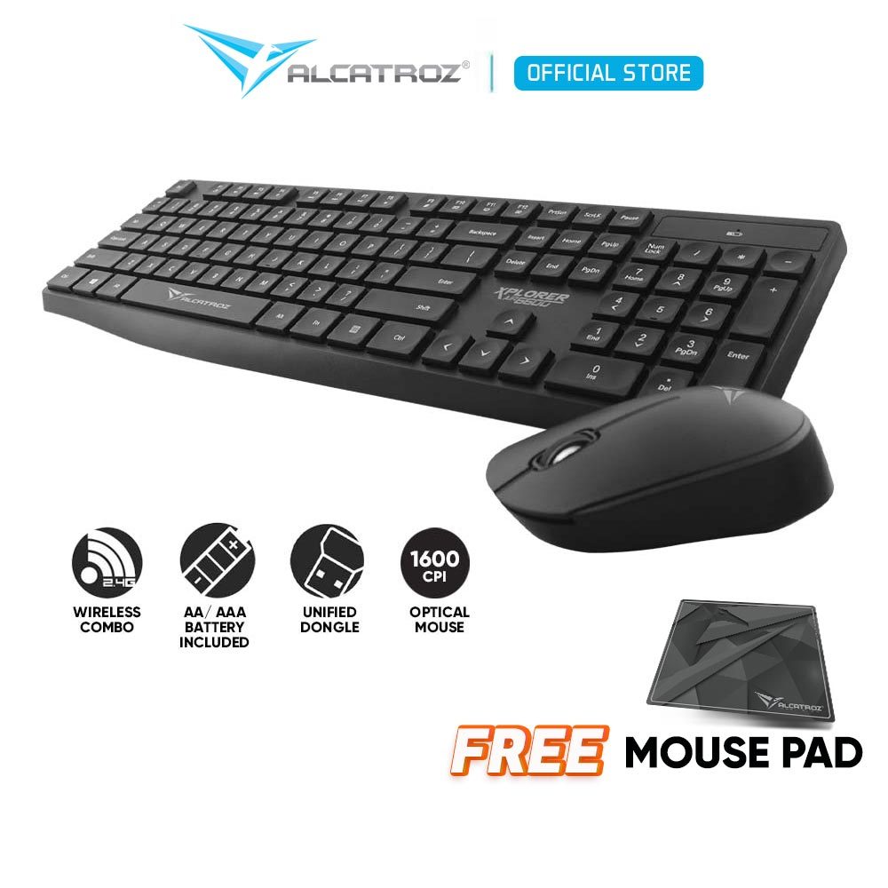 Clearance | Alcatroz Xplorer Air 6600 Wireless 2.4G Keyboard & Mouse ...