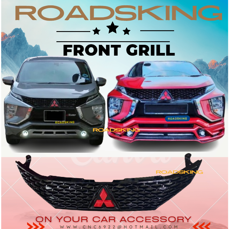 [ FREE LOGO ] MITSUBISHI XPANDER 2020-2023 ABS SPORT FRONT GRILLE GRILL ...