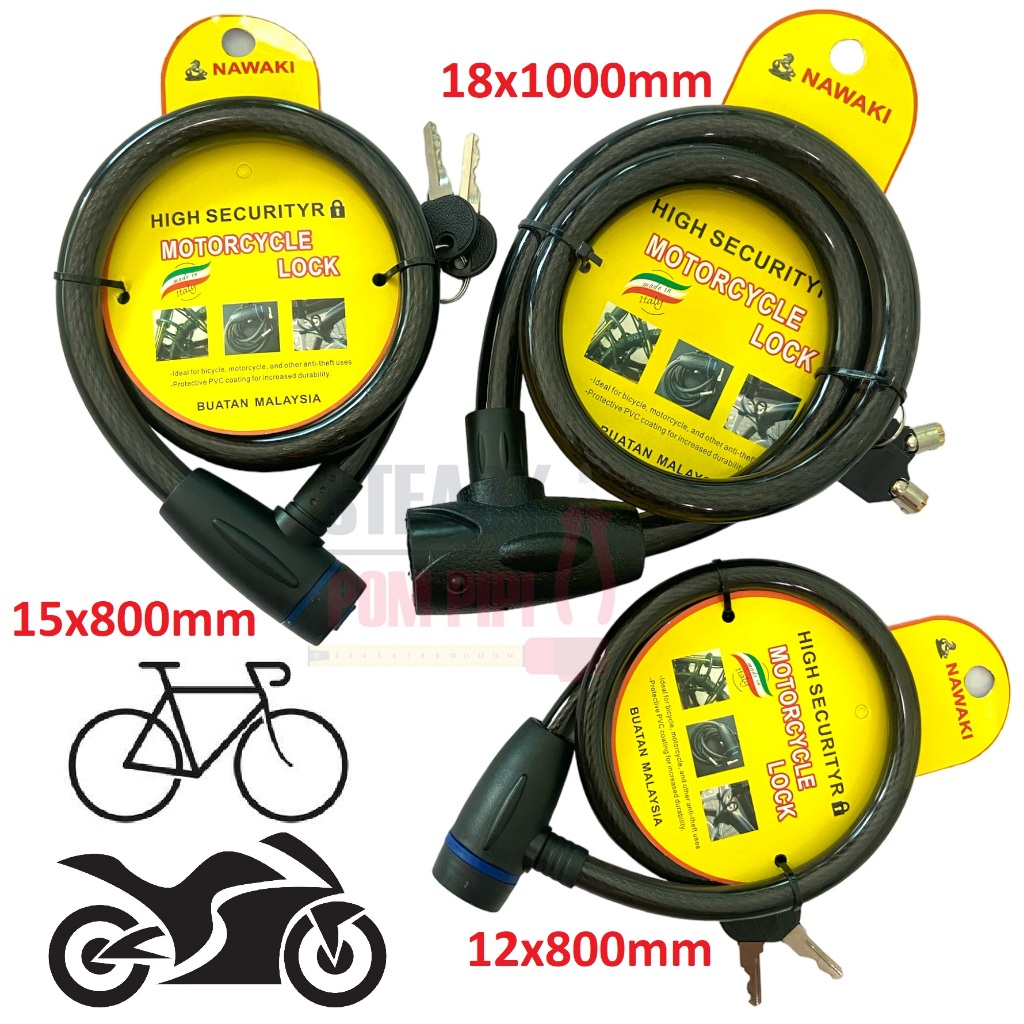 BICYCLE LOCK / MOTORCYCLE LOCK / KUNCI BASIKAL / KUNCI MOTOSIKAL ...