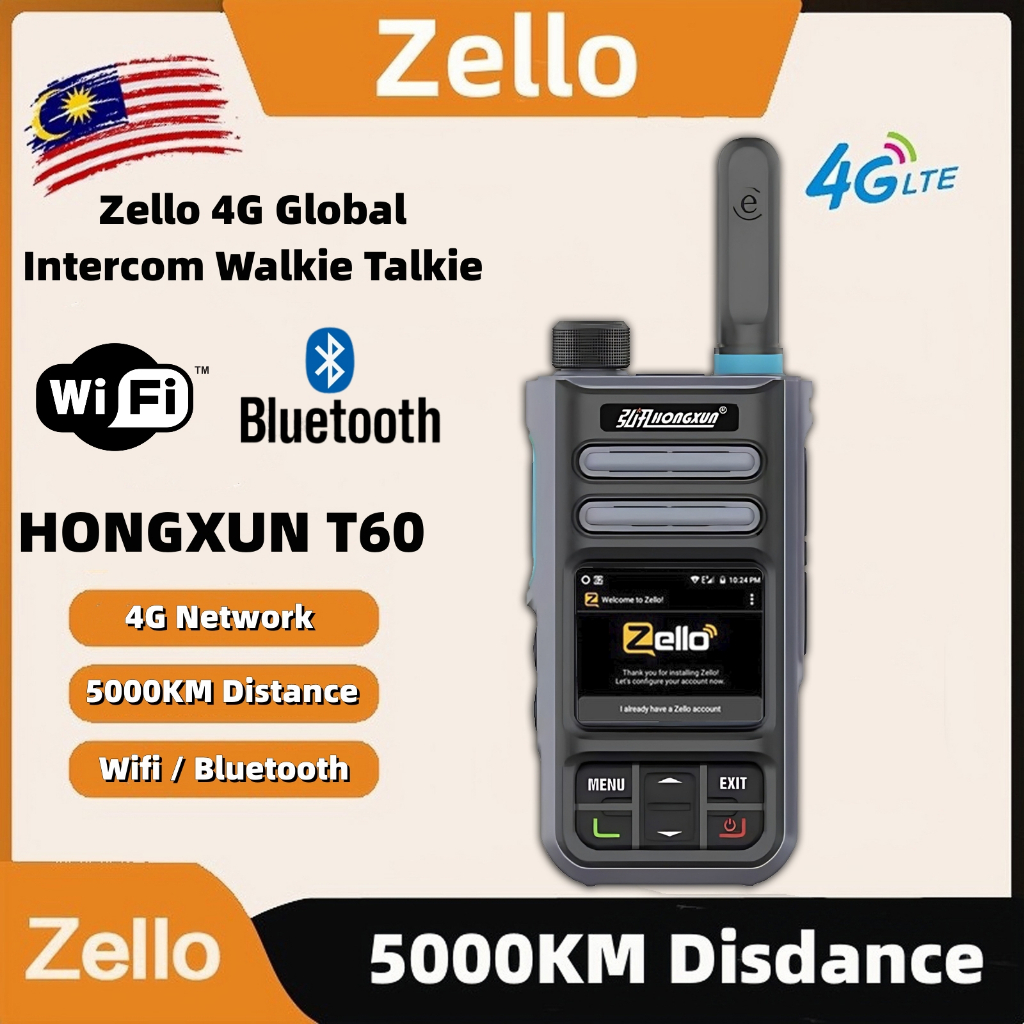 HONGXUN T60 zello walkie talkie 5000km Distance Zello Walkie Talkie 4G ...