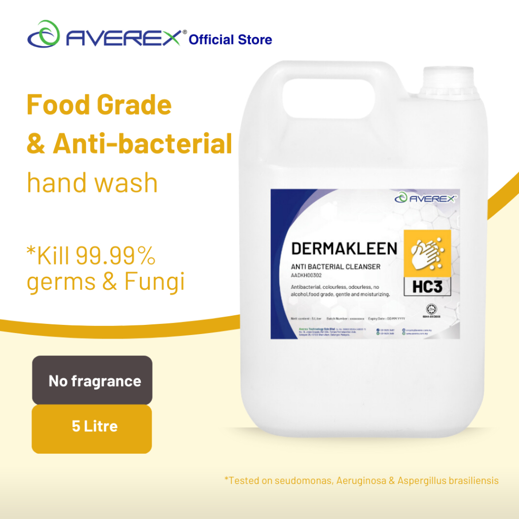 AVEREX Food Grade Antibacterial Liquid Hand Wash (Dermakleen HC3) | Shopee Malaysia