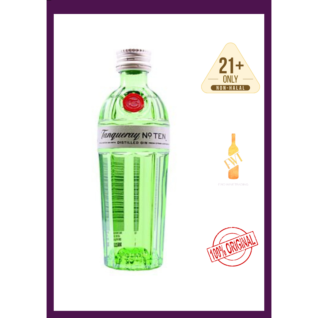 TANQUERAY NO TEN DISTILLED MINIATURE GIN GLASS BTL | Shopee Malaysia