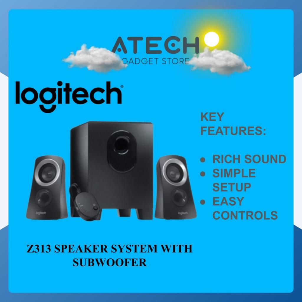 Logitech Z313 2.1 Multimedia Speaker System Subwoofer, Full Range Audio ...