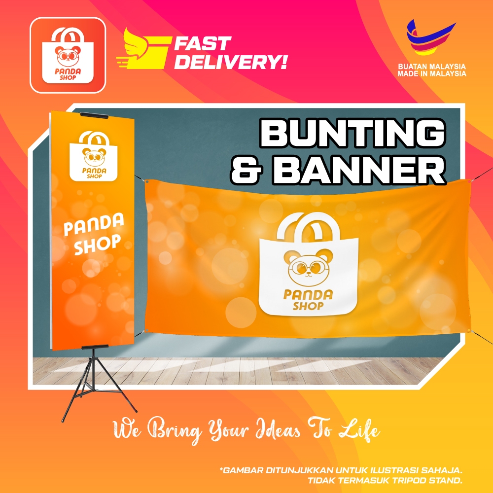 BANNER BUNTING CUSTOM PRINTING (BRING YOUR IDEAS TO LIFE) | Shopee Malaysia