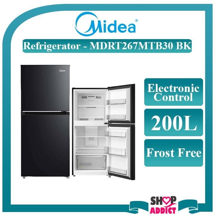 Midea 2-Door Top Mount Freezer Refrigerator 200L Fridge Peti Sejuk ...