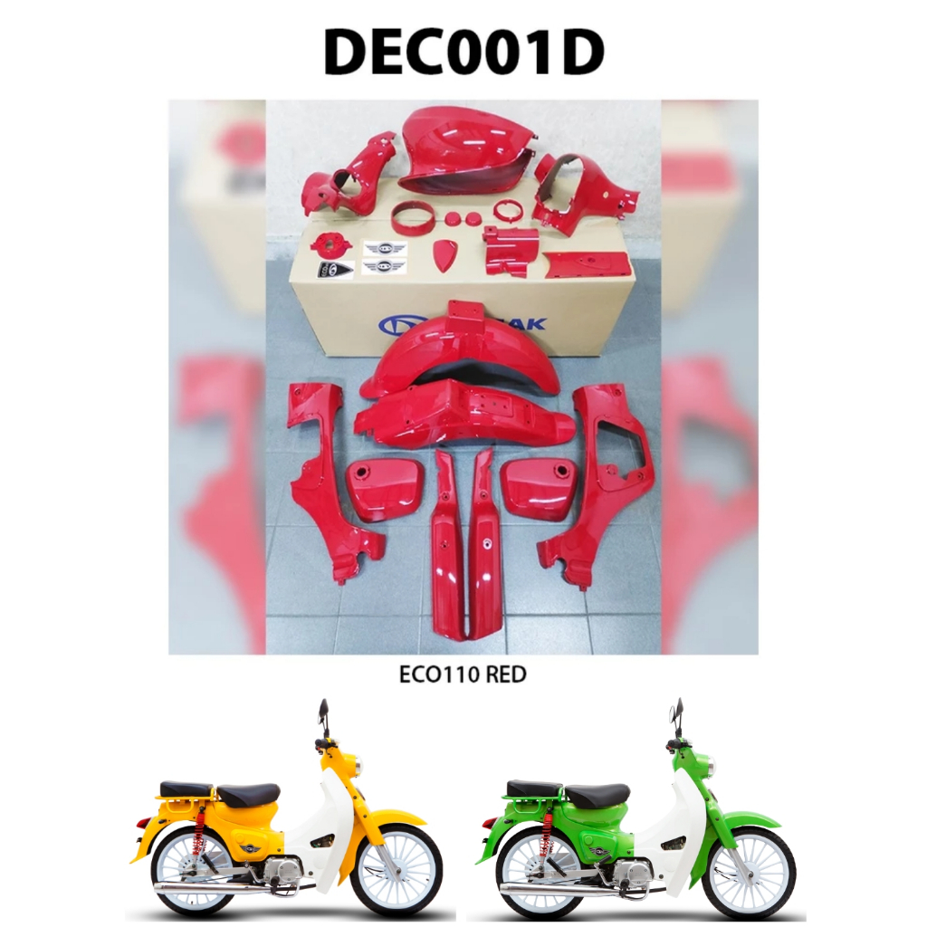Body Cover Set DEMAK ECO110 Classic Motor Red Blue Green Yellow ECO 110 Original Demak ...