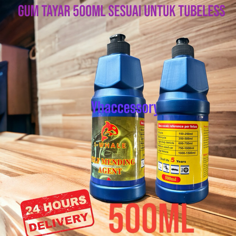TYRE GUM TUBELESS GUM TYRE SEALER 500ML TIRE TAYAR TAYA GUM GAM MURAH ...