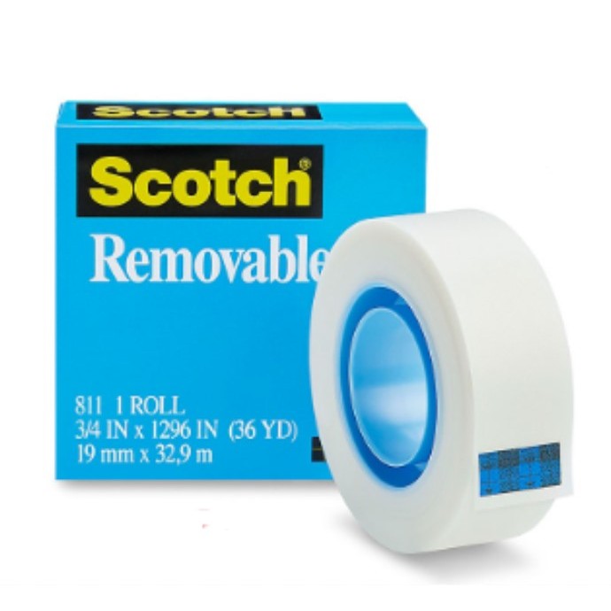 Lowest Price! 3M Scotch 811 Removable Adhesive Tape (19mm x 33M ...
