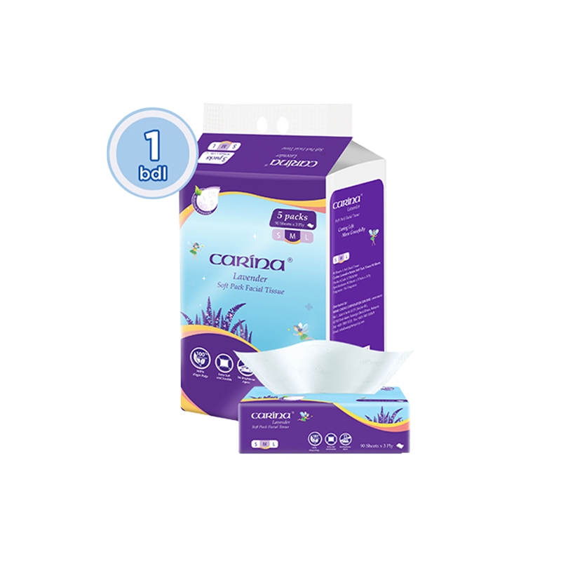 Carina Lavender 3Ply Soft Pack Facial Tissue Bamboo Tissue 450 Sheet ...