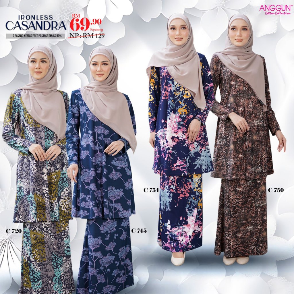 IRONLESS CASANDRA by ANGGUN COTTON COLLECTION BATCH 17 | Shopee Malaysia