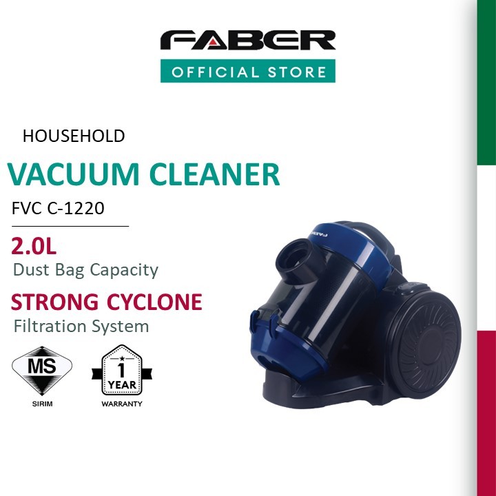 Faber Bagged Vacuum Cleaner Fvc C-1220 2L 1200w Vacum Rumah | Shopee ...