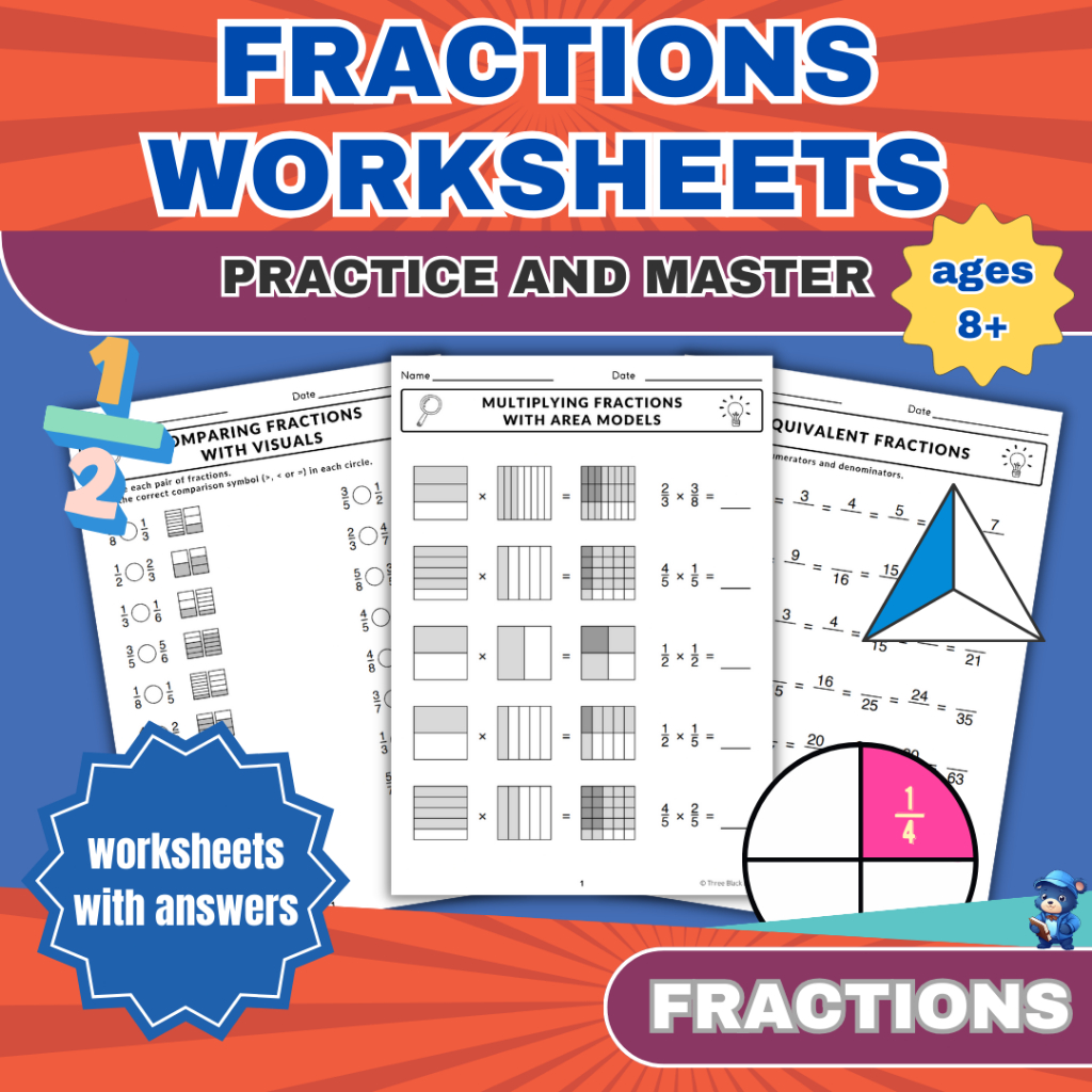 [Hardcopy] Fractions Worksheets for Primary School | Basic Mathematics ...