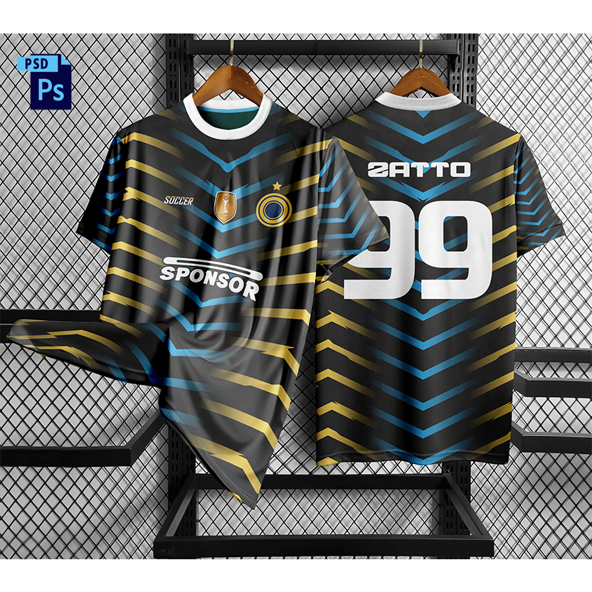 Jersey Retro Collar Mockup 3D | Mockup Pagar Dawai | Mockup Jersey Atas ...