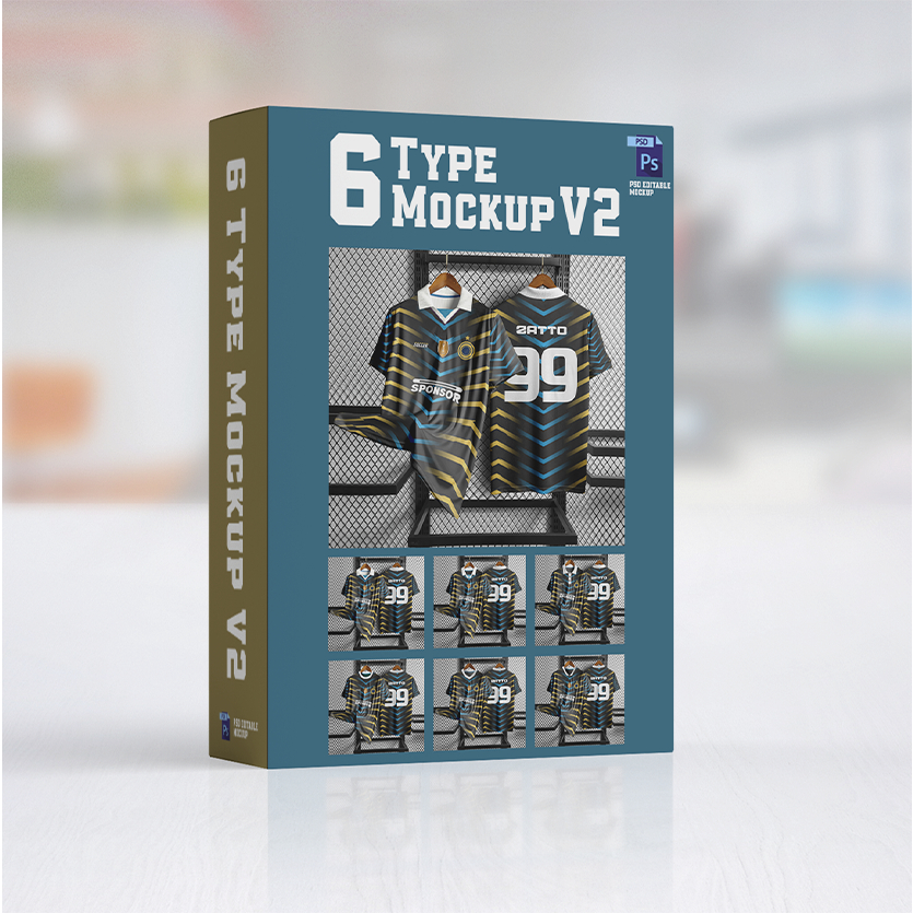 Jersey Retro Collar Mockup 3D | Mockup Pagar Dawai | Mockup Jersey Atas ...