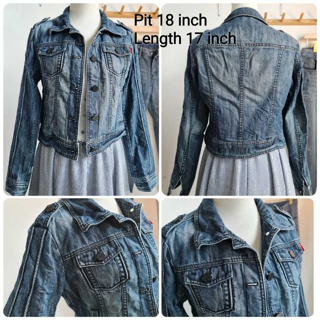 [JEANS JACKET cantik ] Women Denim Jacket Jeans Jacket Clothes Cowboy ...