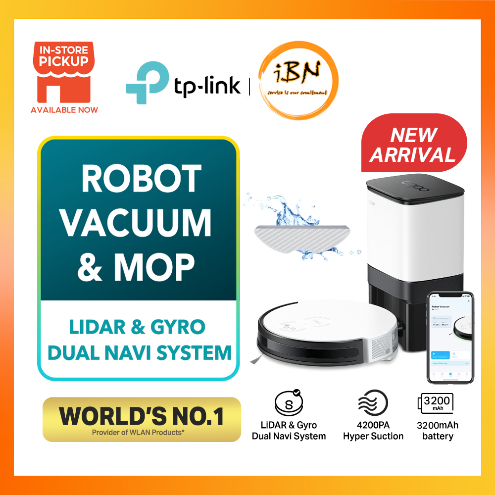 TP-Link Tapo RV30C Mop Plus & RV30C Mop Robot Vacuum & Mop Combo LiDAR ...