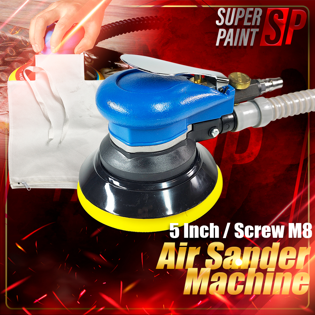 [ Mesin Gosok Kereta ] 5 Inch Pneumatic Palm Air Sander Random Orbital ...