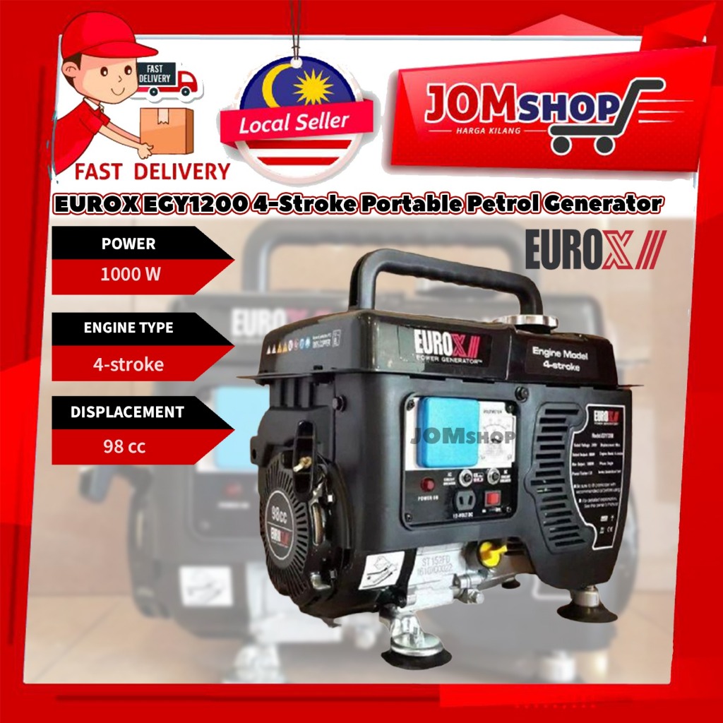 Eurox EGY1200 1000W 4-Stroke Portable Petrol Generator / Penjana Petrol Mudah Alih | Shopee Malaysia