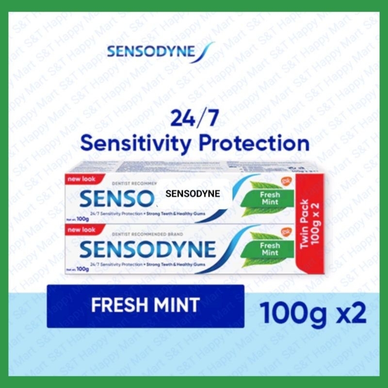 Sensodyne Fresh Mint 2x100g Sensitive Daily Care Toothpaste Twin Pack ...