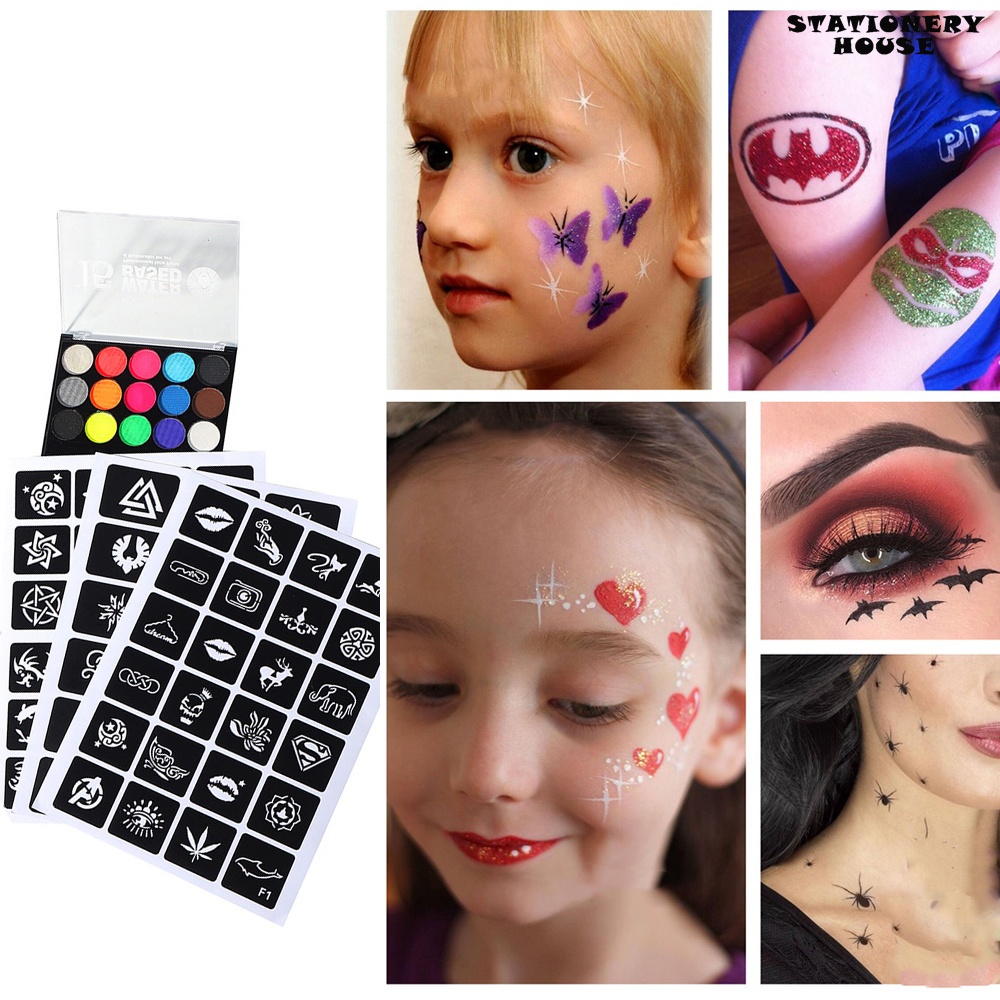 Tattoo Stencil A4 TattooTemplates Face paint Body paint 纹身模板贴纸 Fruit ...
