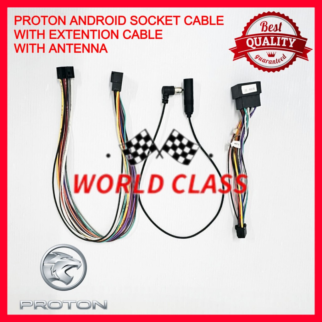 PROTON SAGA BLM/FLX 2008-2015 ANDROID SOCKET CABLE LHL-841# / EXTENSION 0.5m / L SHAPE 0.5m ...