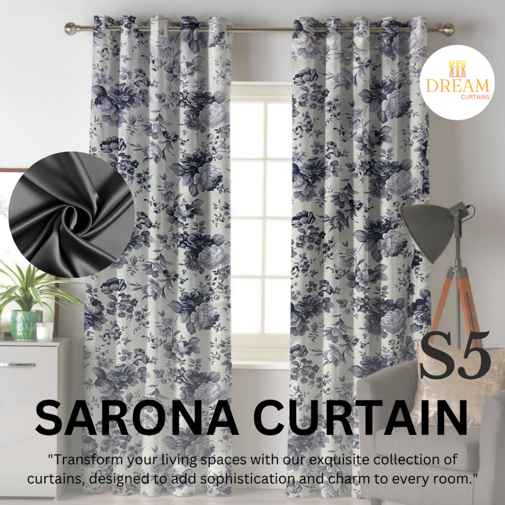 READY STOCK Langsir S5 Curtain Ring/ HOOK Langsir Bercorak Bunga ...