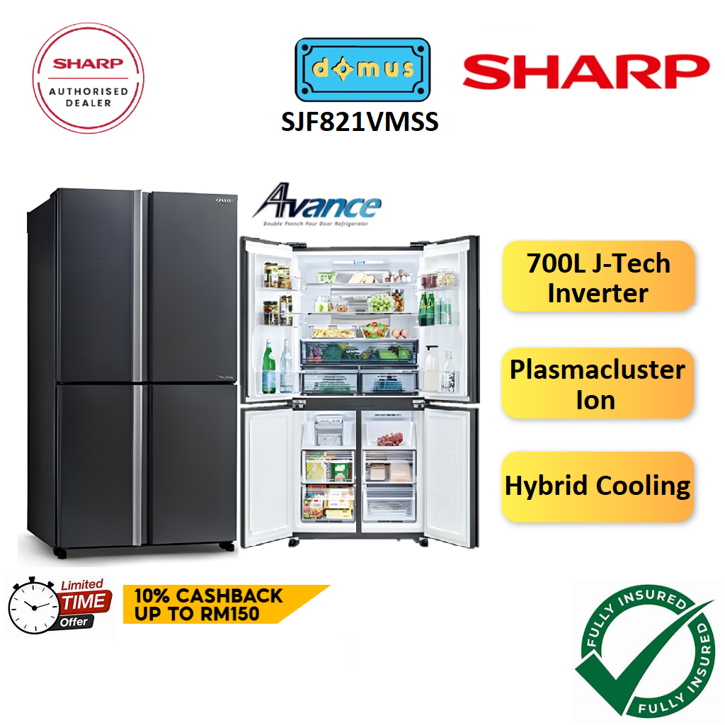 Sharp Avance Refrigerator 4 Door Inverter 700L Fridge 4 Doors Peti ...