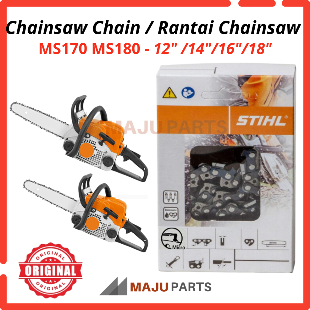 [OFFER] 100% ORIGINAL RANTAI STIHL MS170 MS180 MS210 12"/14"/16"/18" 3636 SAW CHAIN CHAINSAW ...