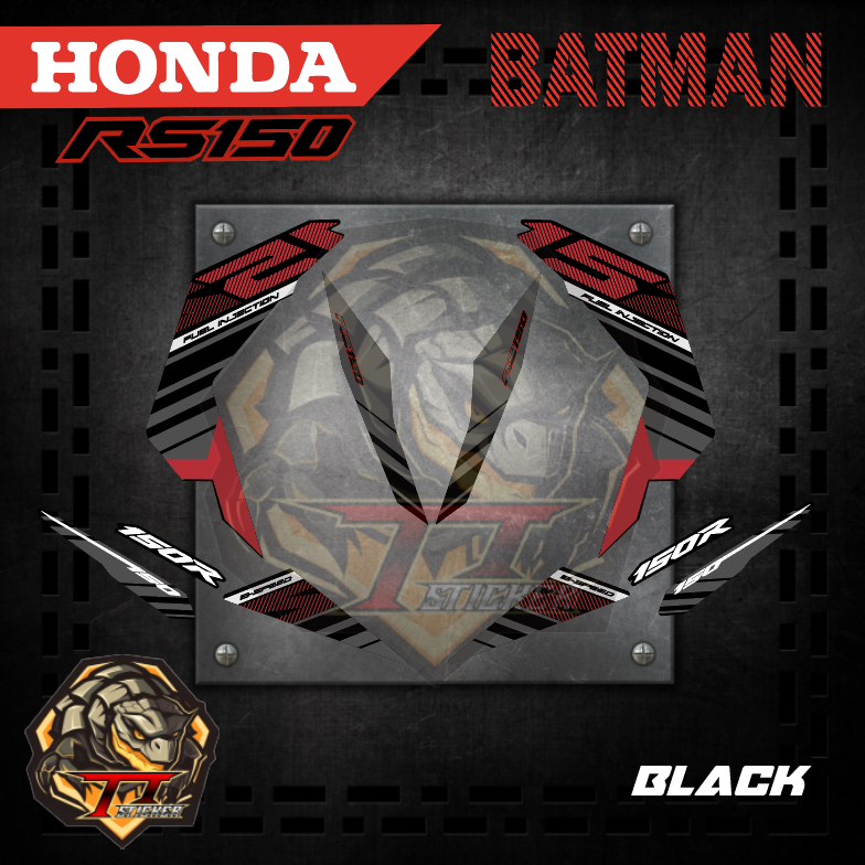 HONDA RS150 V1 V2 V3 BATMAN PURBA HITAM PURBA EDITION CUSTOM BODY ...