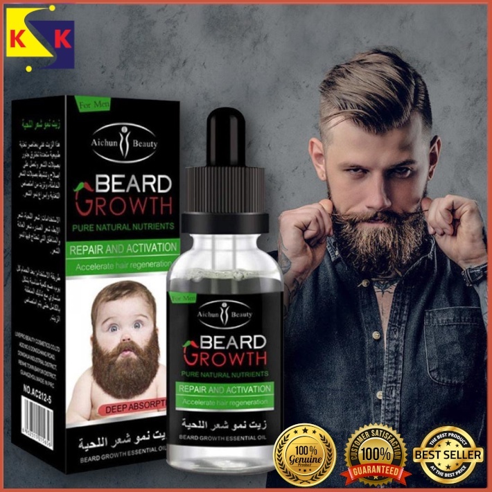 Royal Beauty Men's Facial Hair Grow Thick Beard Growth Serum Mustache ...