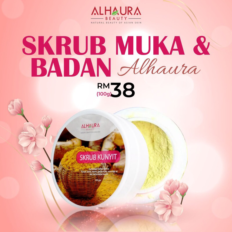 SKRUB KUNYIT ALHAURA BEAUTY | Shopee Malaysia