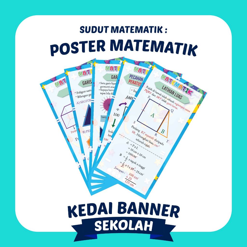 Poster Matematik (Biru) | Nota Ringkasan Matematik | BBM Matematik ...