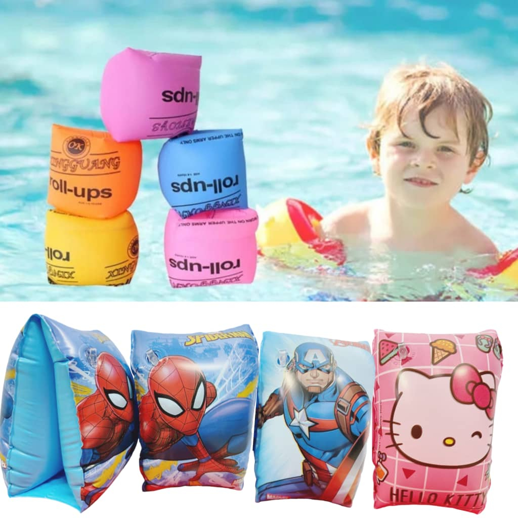 Adult Kids Swimming Arm Ring Inflatable Float Floating Safety Training ...