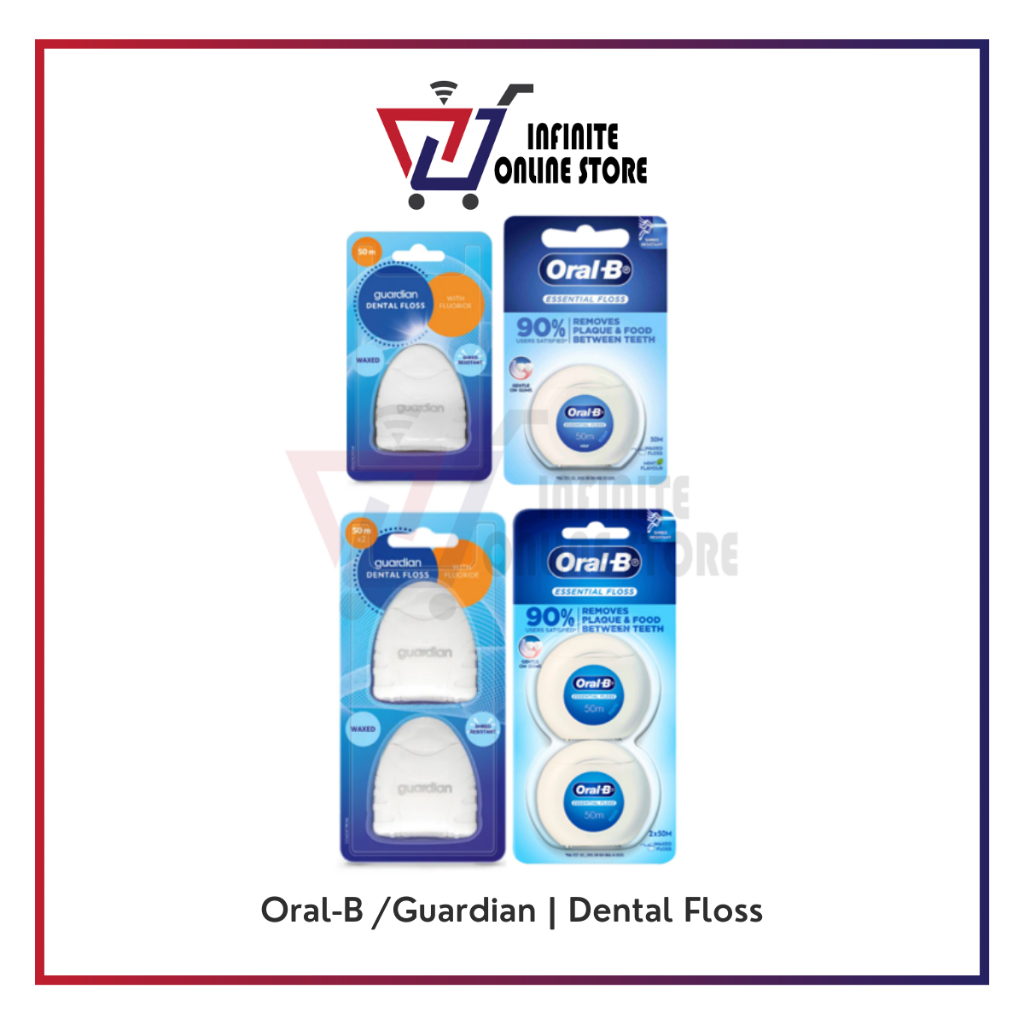 Oral-B Essential Floss Waxed Dental / Guardian Dental Floss Waxed (50m ...