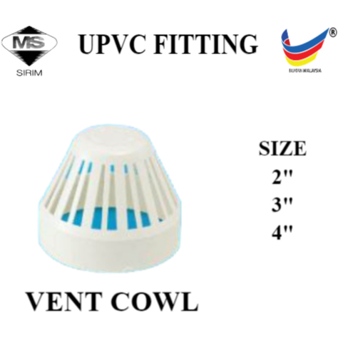 UPVC PIPE FITTING UPVC VENT COWL 2" 3" 4" | Shopee Malaysia