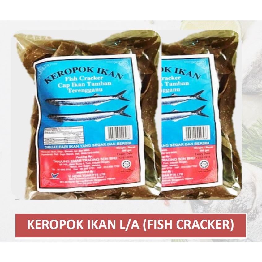 [HALAL] KEROPOK IKAN CAP IKAN TAMBAN TERENGGANU FISH CRACKER 500G ...