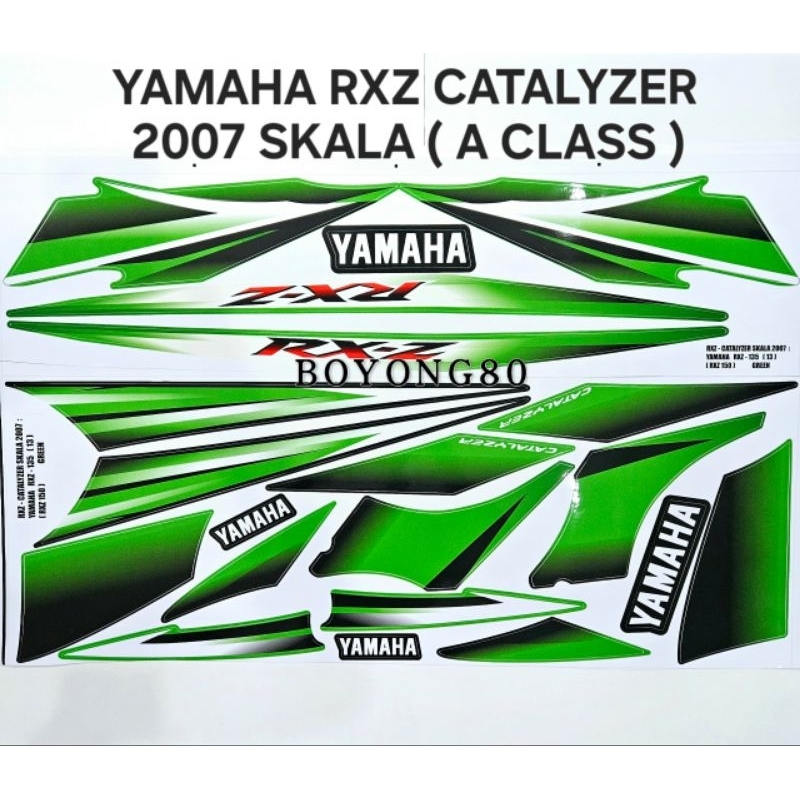 YAMAHA RXZ CATALYZER SKALA 2007 BODY STICKER ( A CLASS ) READY STOCK ...