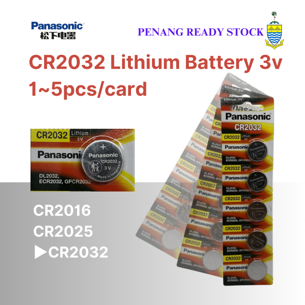 Panasonic CR2032 Lithium Battery 3v DL2032 2032 OEM 电池 Bateri Wholesale ...