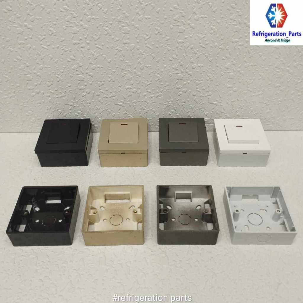 CZ kotak elektrik suis soket warna emas / kelabu / hitam / putih 插座盒子 ...
